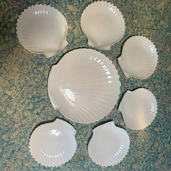 Arcoroc | Dining | Vintage Set Arcoroc Coquillage Scallop Shell Glass ...